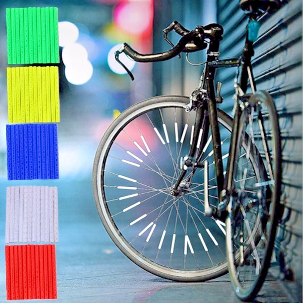 24 x BIKE BICYCLE CYCLING SPOKE WHEEL REFLECTOR REFLECTIVE STOCKING ...