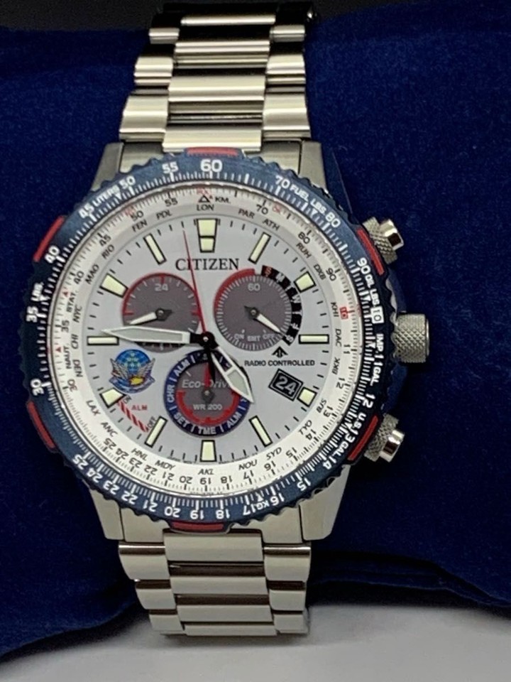 CITIZEN PROMASTER Eco-Drive Radio-Controlled Watch E660 Blue Impulse ...