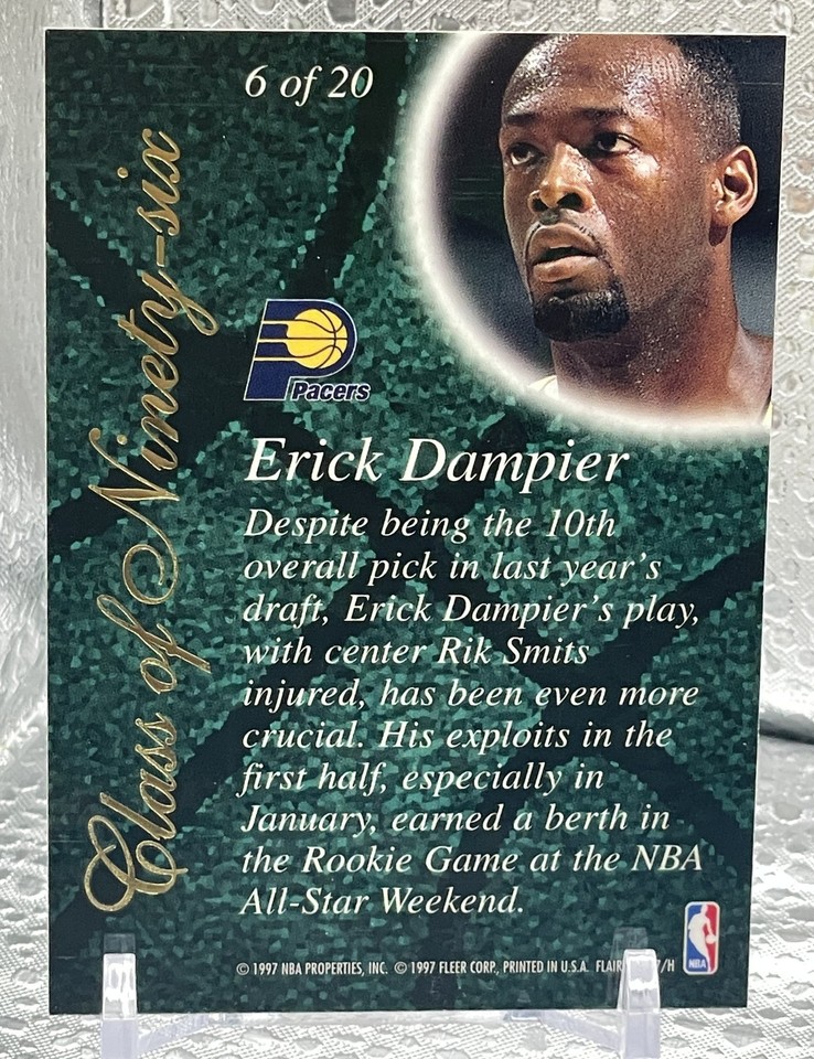 ERICK DAMPIER 1996-97 Flair Showcase Class of '96 Rookie RC #6 | eBay
