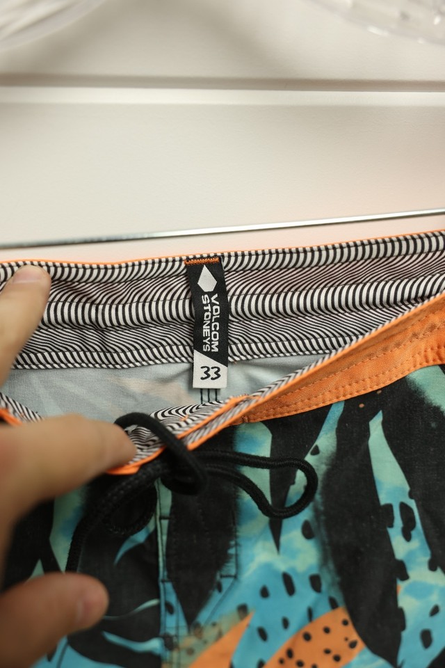 volcom stone size 33 swim trunks creamsicle hawaiian | eBay