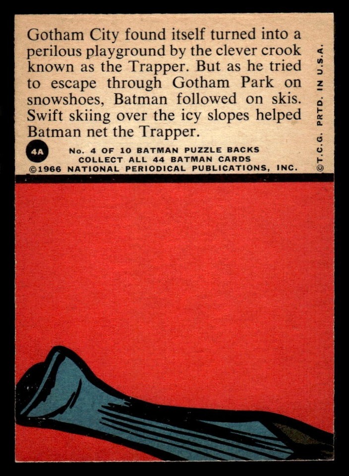 1966 Topps Batman A Series Red Bat #4A Target of the Trapper NM *g1 | eBay