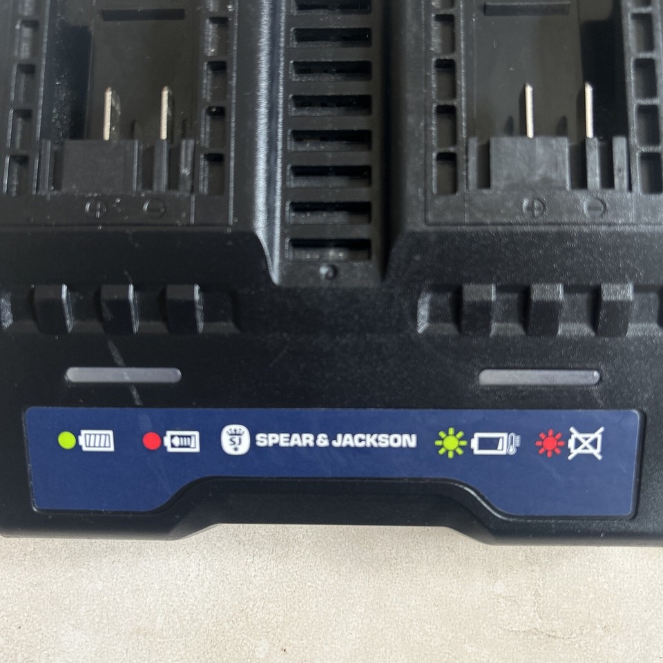 Spear & Jackson 18v Li-ion 2.0A Fast Dual Battery Charger ACG218W | eBay UK