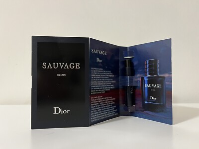 SAUVAGE ELIXIR By DIOR ELIXIR 1ML 0.03 OZ CARDED SAMPLES LOT OF 2X ...