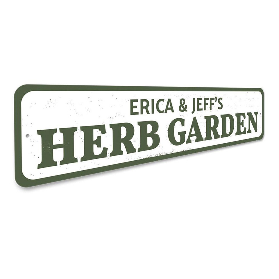 Herb Garden Sign, Personalized Gardener Names Metal Wall Decor ...