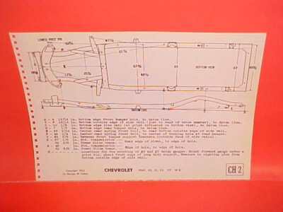 1949 1950 1951 1952 CHEVROLET STYLEMASTER FLEETLINE BELAIR FRAME ...