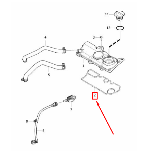 VOLVO XC90 MK2 Crankcase Ventilation Cover Gasket 31359666 NEW GENUINE ...