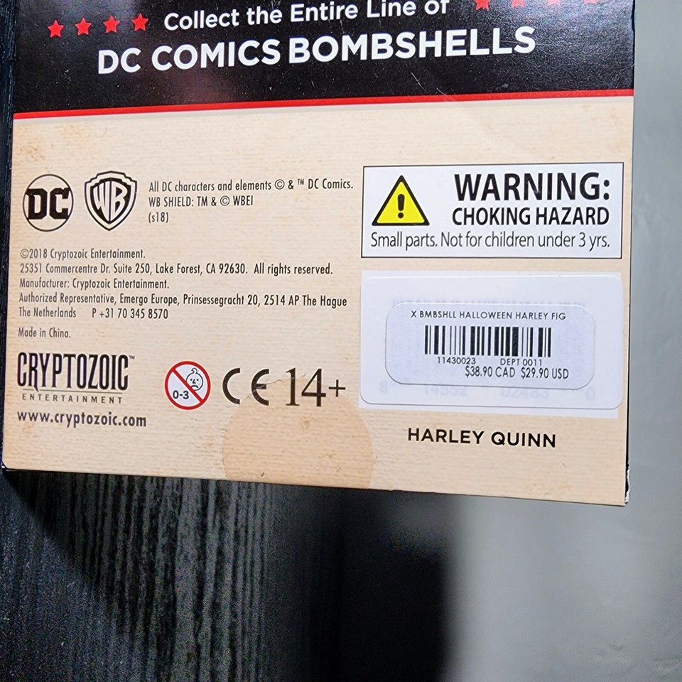 NIB DC Comics Harley Quinn Halloween Edition 2018 Cryptozoic Hot Topic Bombshell | eBay