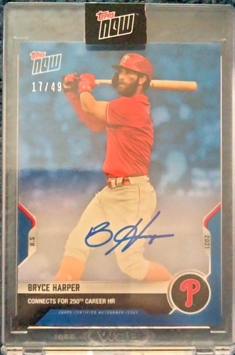 2021 TOPPS NOW BRYCE HARPER #617b on card AUTO /49 | eBay