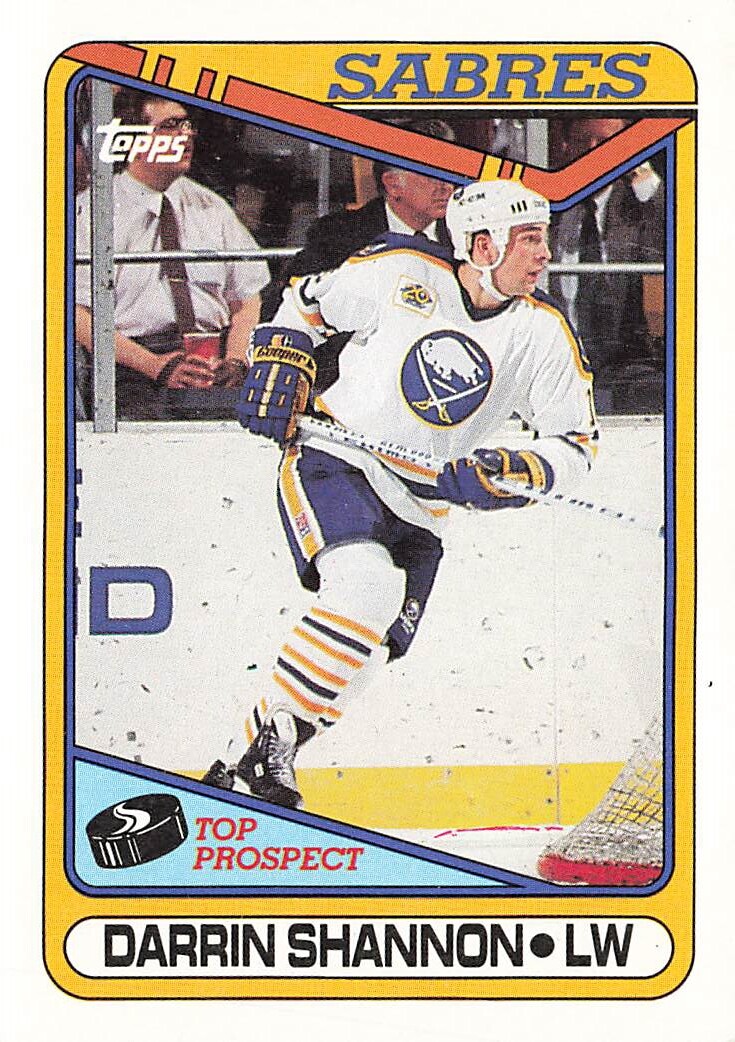 1990 Topps #310 Darrin Shannon Buffalo Sabres | eBay