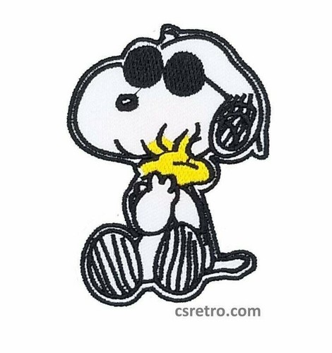 Joe Cool Snoopy Woodstock Vintage Retro Iron on Patch Applique ...