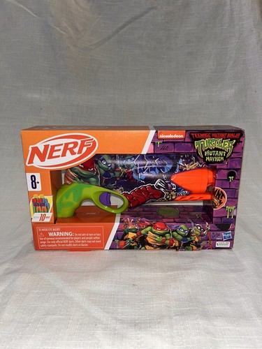 NERF Gun Teenage Mutant Ninja Turtles Mutant Mayhem Blaster 10 Darts ...