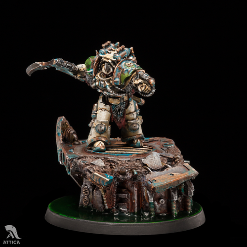 Calas Typhon Captain of Death Guard painted figure Horus Heresy Pre ...