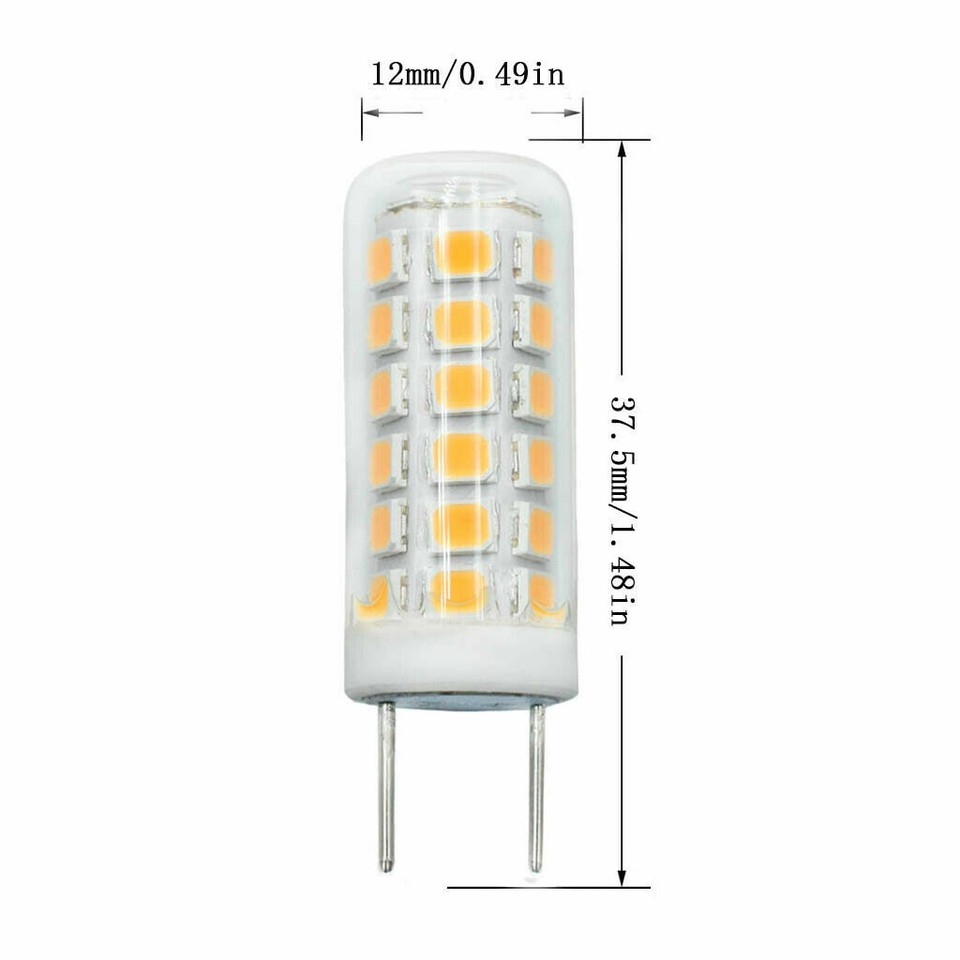 6pcs G8 G8.5 T4 3W Led Light bulb 39-2835 SMD 120V Ceramics glass White ...
