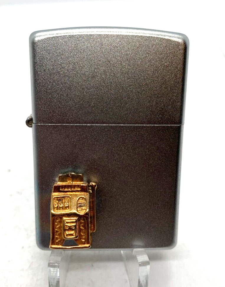 Zippo Lighter. Golden Slot Machine emblem. Chrome. Mint. USA 2004 Lot ...