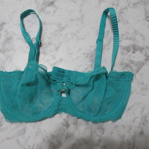 Chantelle Bra 32D Green Lace Sheer Underwire Back Closure 3645 | eBay