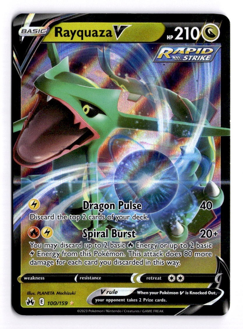 Rayquaza V 100 Current Market Value | Crown Zenith