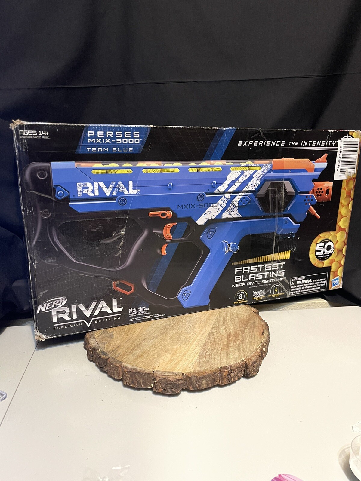 NERF Perses MXIX-5000 Rival Motorized Blaster Blue w/ 50 Rounds Brand ...