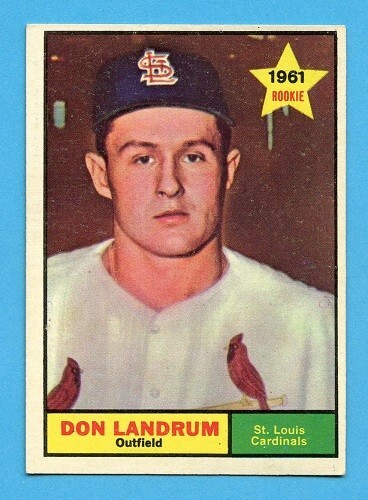1961 TOPPS # 338 DON LANDRUM ST. LOUIS CARDINALS EX FREE SHIPPING | eBay