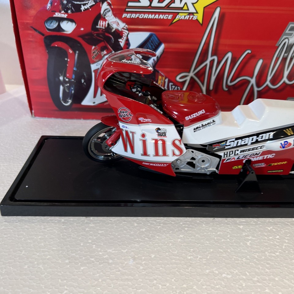 NHRA 1/9 ANGELLE SEELING 2001 WINSTON PRO STOCK BIKE WITH CASE 1/6,196 ...