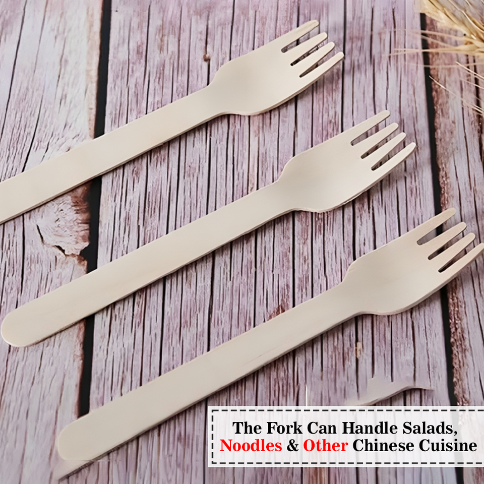 Biodegradable Wooden Forks Spoons Knives Compostable Lightweight ...