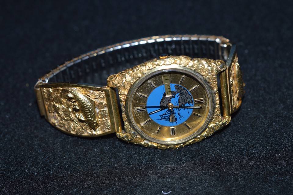 VINTAGE BULOVA SWISS ACCUTRON 80's-90's MAN'S /WATCH/HEAVY NATURAL ...