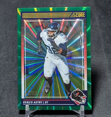 Denico Autry Green Spokes Holo Foil /180 2024 Score Football #277 ...