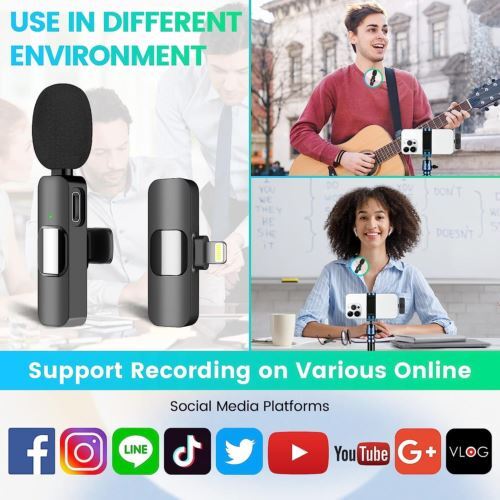 Wireless Microphone for iPhone iPad, Mini Microphone, Microphones ...