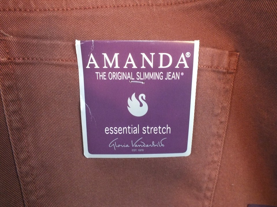 Gloria Vanderbilt Amanda Pants 24W Average Tapered Leg GV Tribute Wine ...