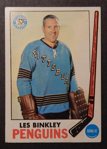 1969-70 TOPPS NHL HOCKEY #110 Les Binkley EX Pittsburgh Penguins Card ...