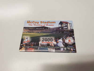 JS15 Pawtucket Red Sox 2000 Minor Baseball Pocket Schedule - Dunkin ...