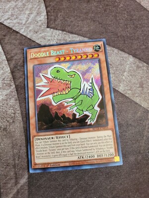 Yugioh! 1x Doodle Beast - Tyranno BLCR-EN033 Secret Rare TCG Yu-gi-Oh ...