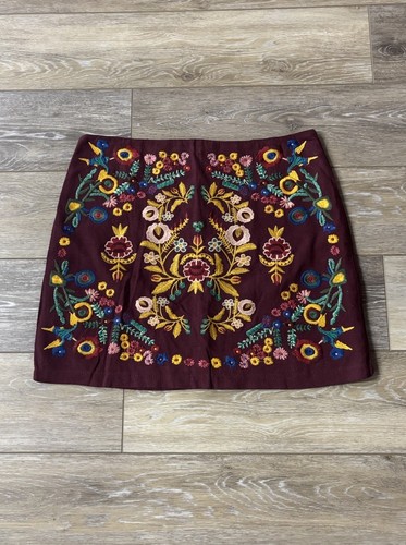 Umgee Mini Skirt Women’s M Embroidered Floral Otomi Tenango Style ...