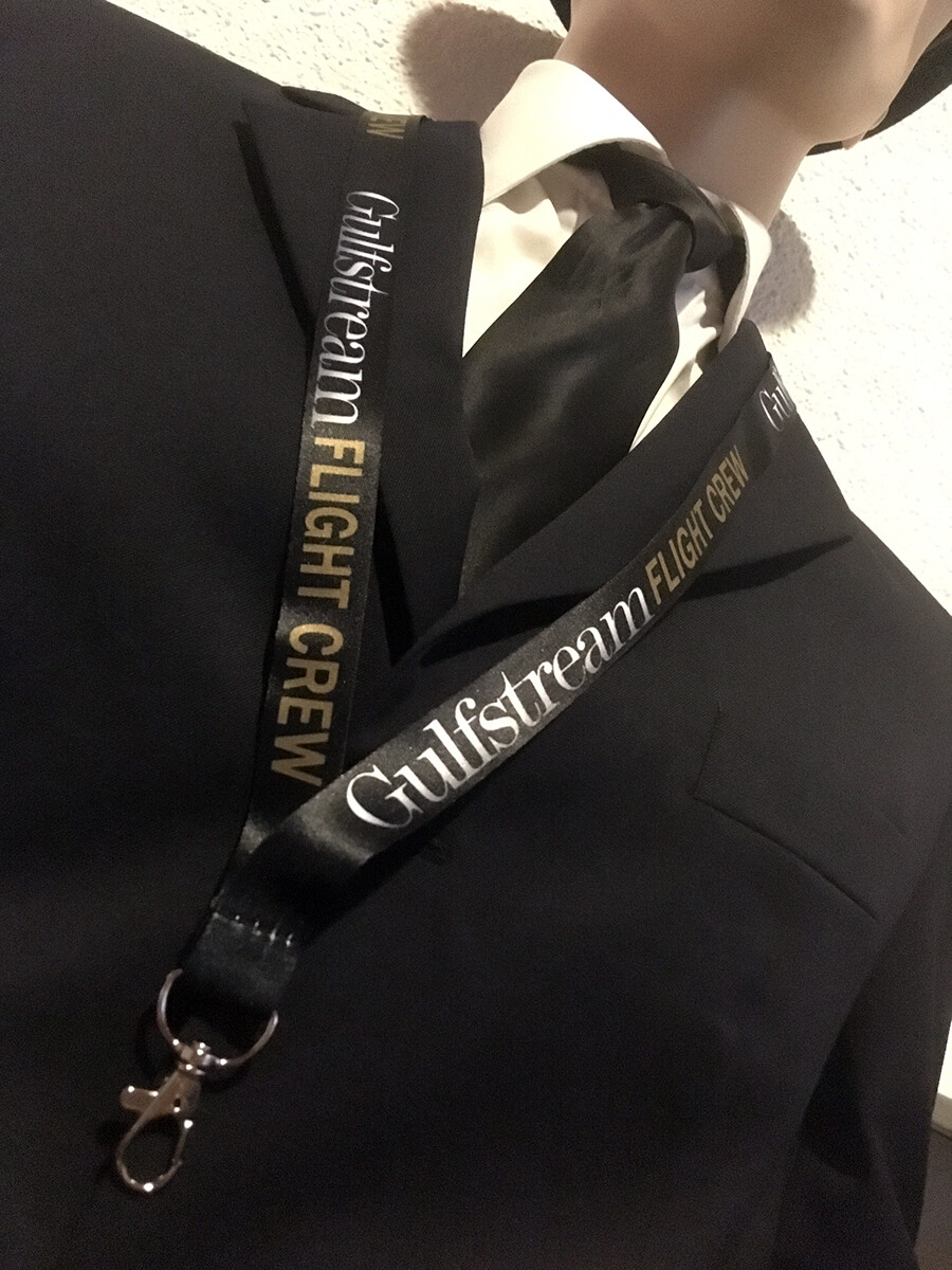 GULFSTREAM FLIGHT CREW LANYARD for pilot G5 G650 G600 G550 G500 G450 ...