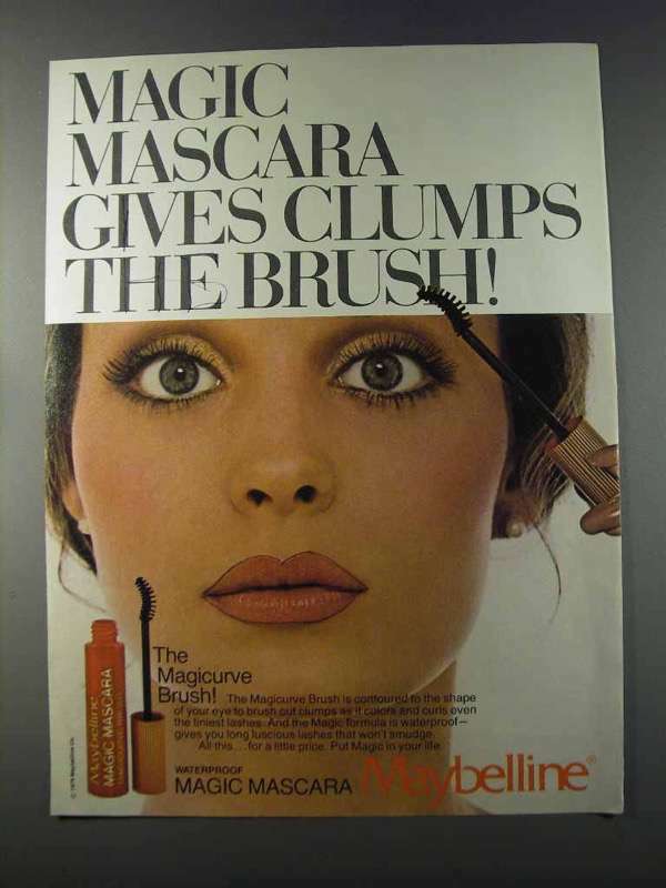 1981 Maybelline Magic Mascara Ad - Gives Clumps Brush | eBay