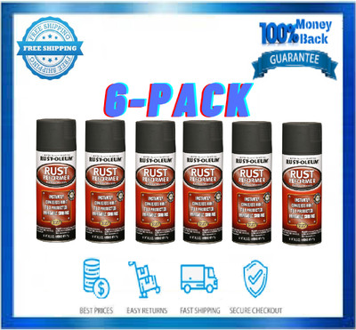 6-Pack Rust-Oleum Rust Metal Converter Flat Black Stops Rust Reformer ...