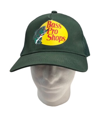Bass Pro Shops Hat Outdoor Fishing Green Trucker Mesh Cap Adjustable ...