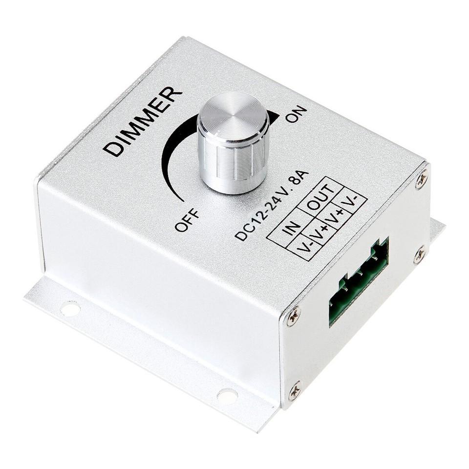 Brightness Switch Controller Dimmer 12-24V DC 8A for Single Color LED ...