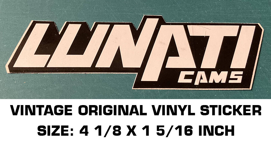 LUNATI CAMS VINTAGE VINYL DECAL- STICKER - VINTAGE RACING - DRAG - NHRA ...