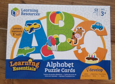 New Learning Resources Alphabet Puzzle Cards Upper Case Letter Shaped ...