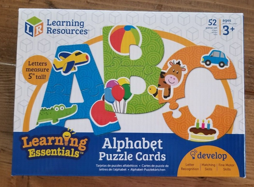New Learning Resources Alphabet Puzzle Cards Upper Case Letter Shaped ...