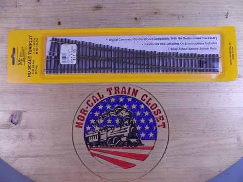 Micro-Engineering HO Scale #6 Code 83 RH Turnout #14-706 | eBay