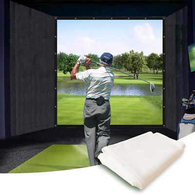 IMPACT SPORTS Golf Simulator Impact Screen 9'10'' Indoor DIY Golf ...