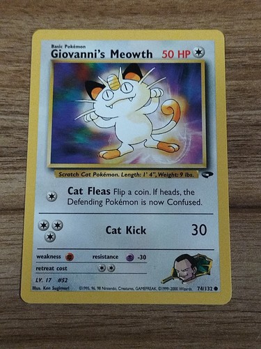 Giovanni's Meowth - 74/132 Gym Challenge Set - Pokemon Card | eBay