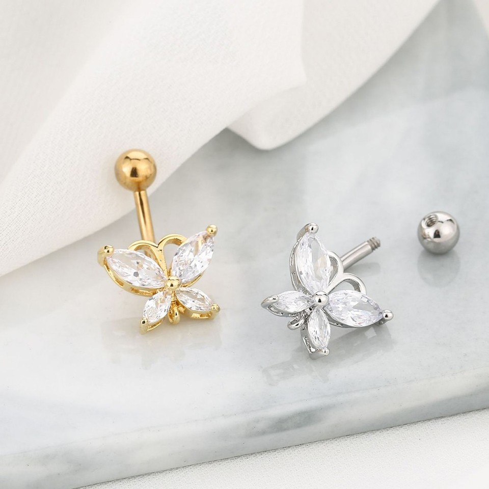 Belly Button Nail Copper Navel Pendants Belly Navel Rings Body Jewelry ...