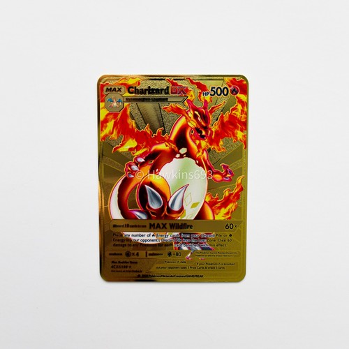 Charizard DX Pokemon Gold Metal Card Collectible Gift Display | eBay