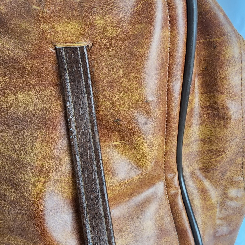 Vintage Singer Sewing Machine Travel Vinyl Carry Case Storage Bag Faux ...