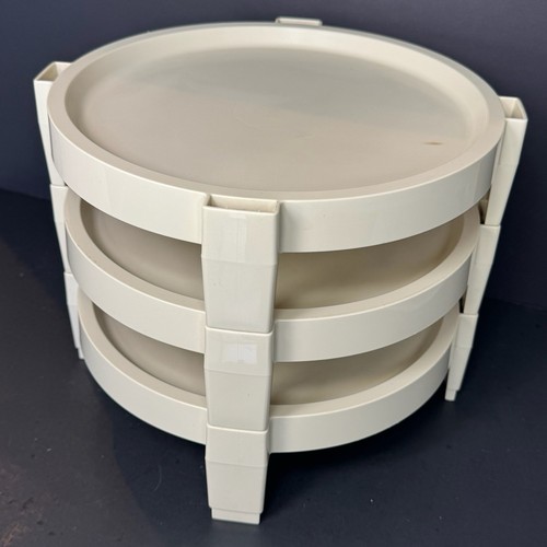 3~ Vintage Tupperware Divide A Rack Pie Stacker Trays Almond VGUC | eBay