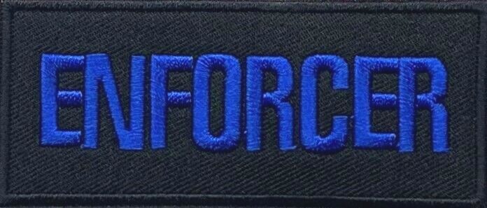 ENFORCER MOTORCYCLE VEST EMBROIDERED IRON ON PATCH R-20 | eBay