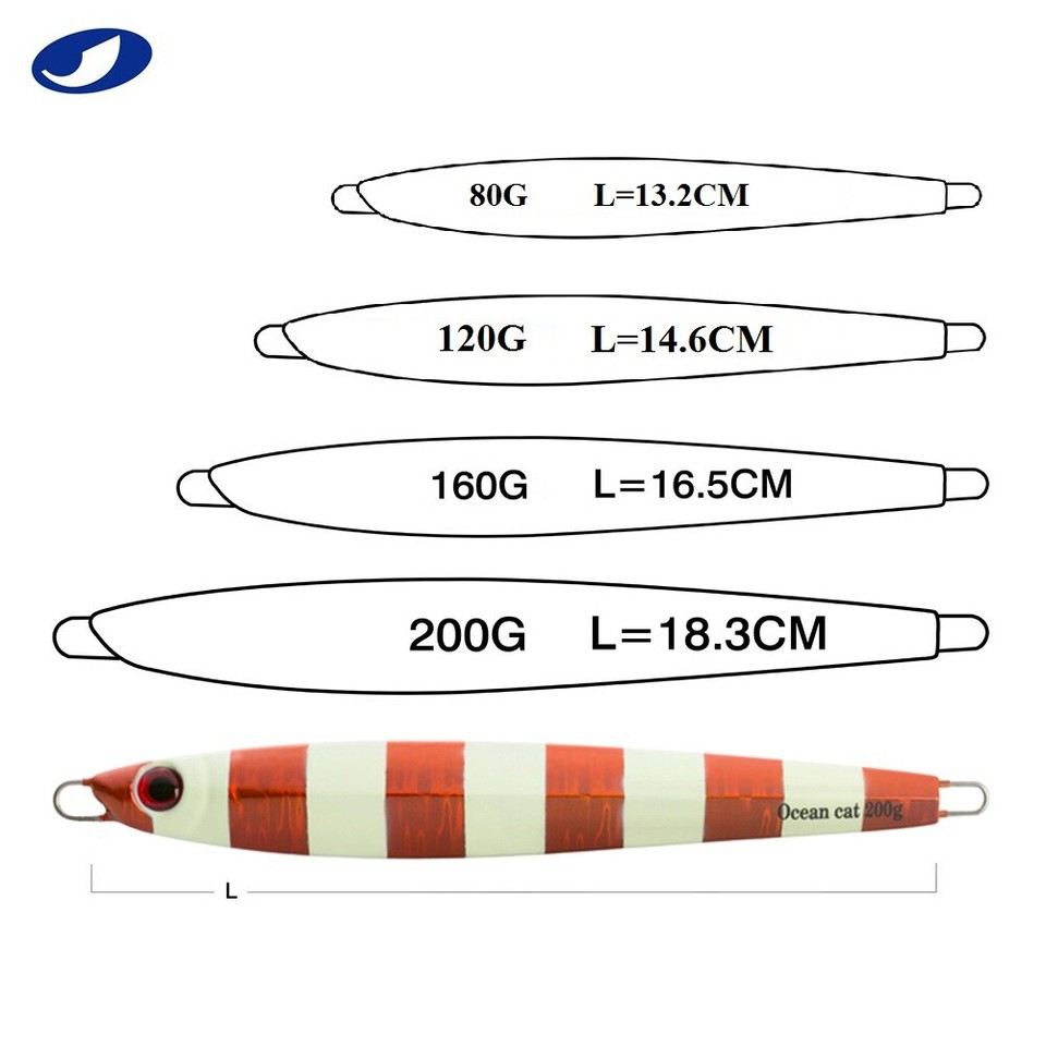 Slow Pitch Jig Saltwater Fishing Vertical Jig Flat Fall Jig Lure with ...