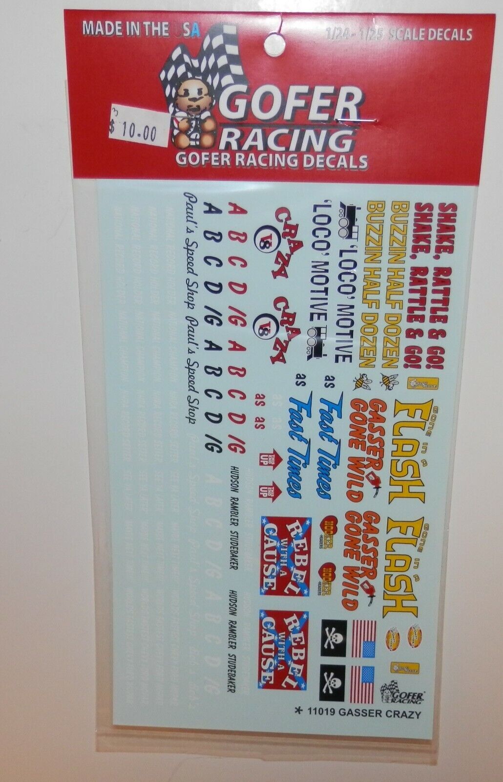 Gofer Racing 1/24-1/25 Gassers Logos Decals 11019 X for sale online | eBay